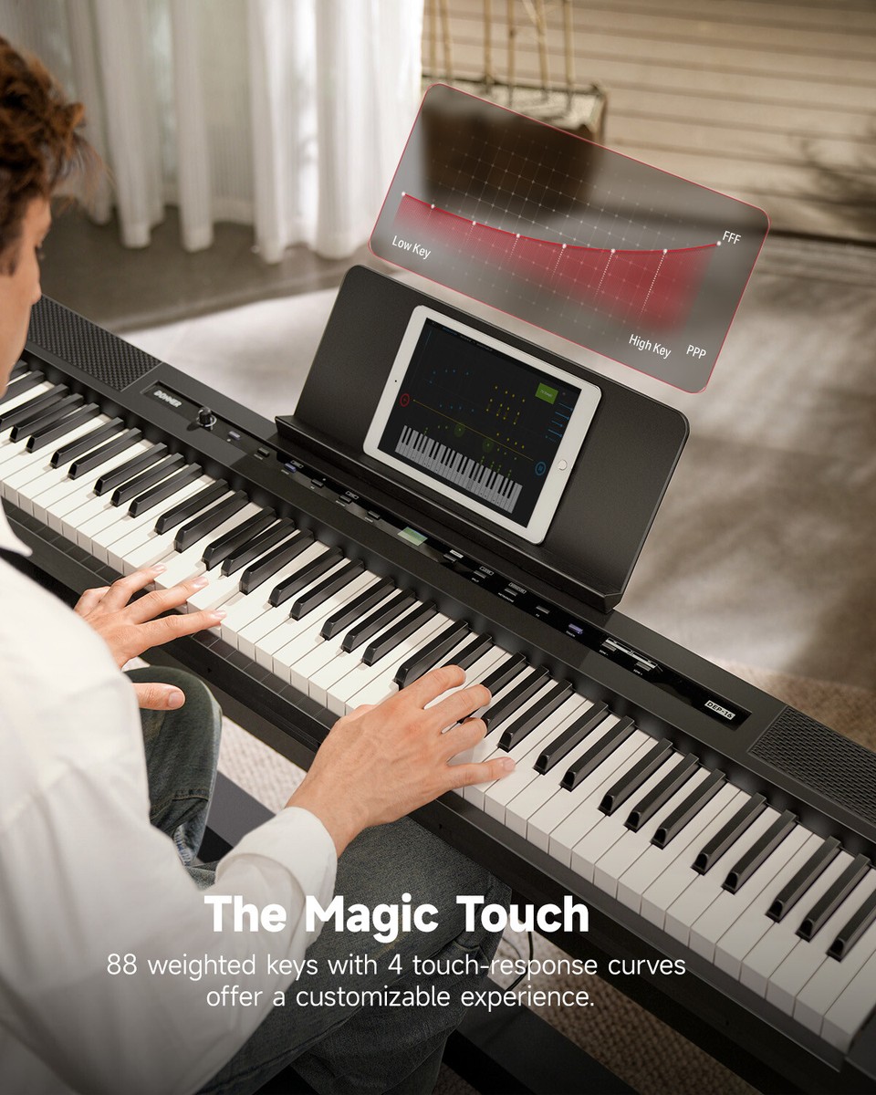 Donner DDP-80 Plus Donner DDP-100 Digital Piano + Bench Set - 88 ...