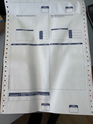 Compatible Sage SE12 2 part Continuous Statement /Remittance Advice Form PK1000 | eBay UK