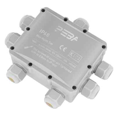IP68 Waterproof Junction Box 7-Way Grey Outdoor Electrical Cable ...