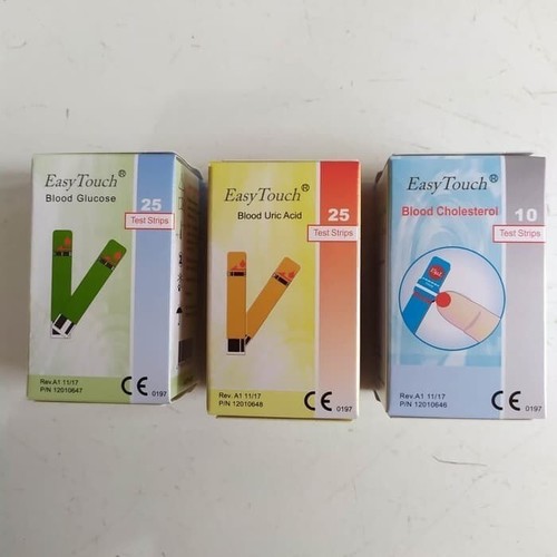 EasyTouch GCU Test Strips for Glucose Cholesterol Uric Acid - 60 Strips ...