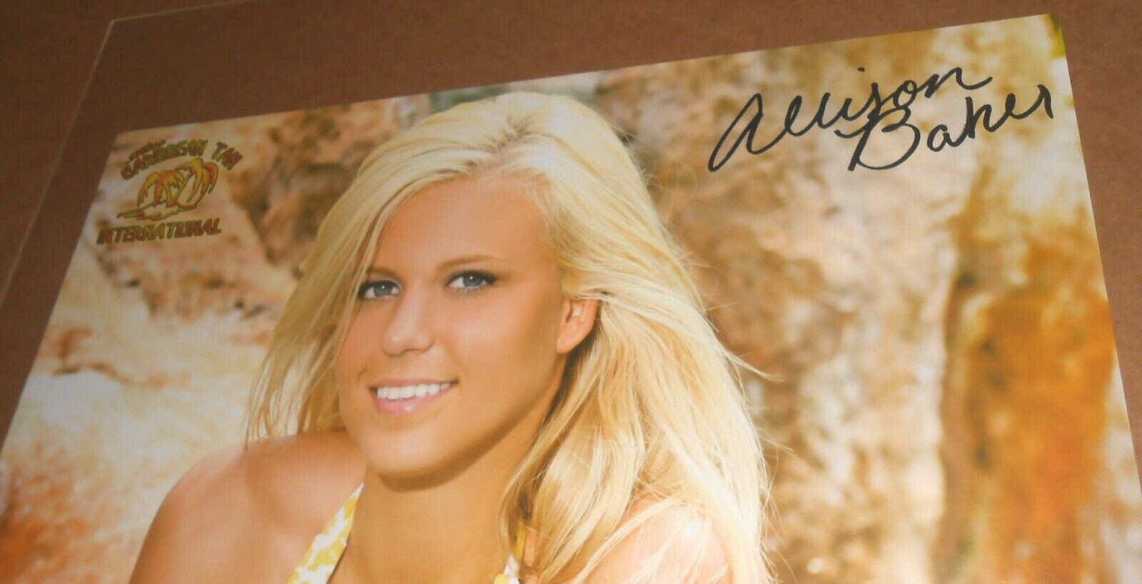Miss Caribbean Tan International Allison Baker Poster 34x22 Funky RARE ...