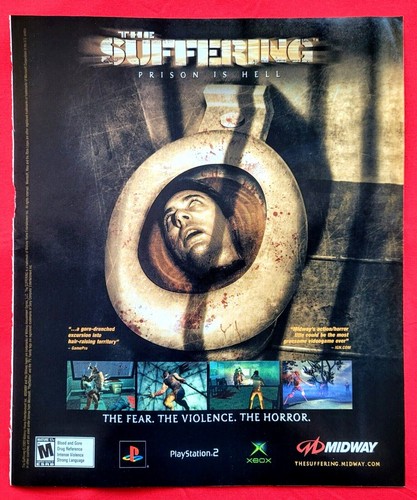 2003 THE SUFFERING Prison Is Hell PS2 Xbox Horror Game = Promo PRINT AD ...