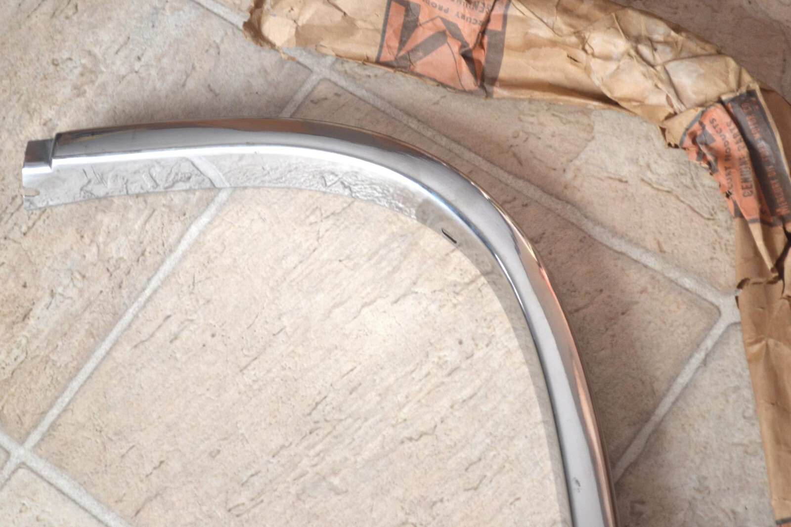 NOS 1960 Mercury Left Rear Wheel Opening Fender Lip Trim Body Moulding ...