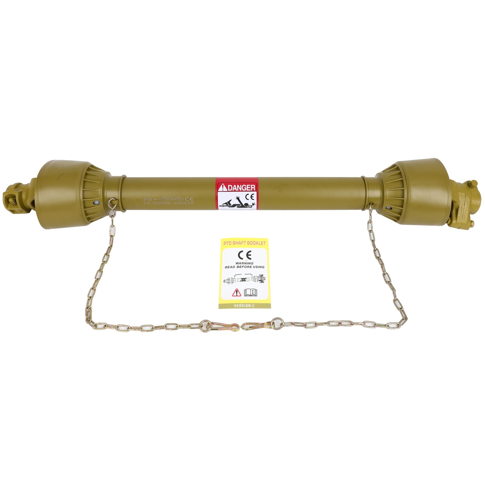 PTO Drive Shaft w/Security Chain Fit For Brush Hog Finish Mower Rotary ...