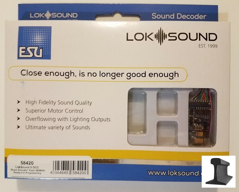 ESU 58420 ~ New 2025 ~ LokSound V5 DCC Sound Decoder 8 Pin ~ Sugar Cube ...
