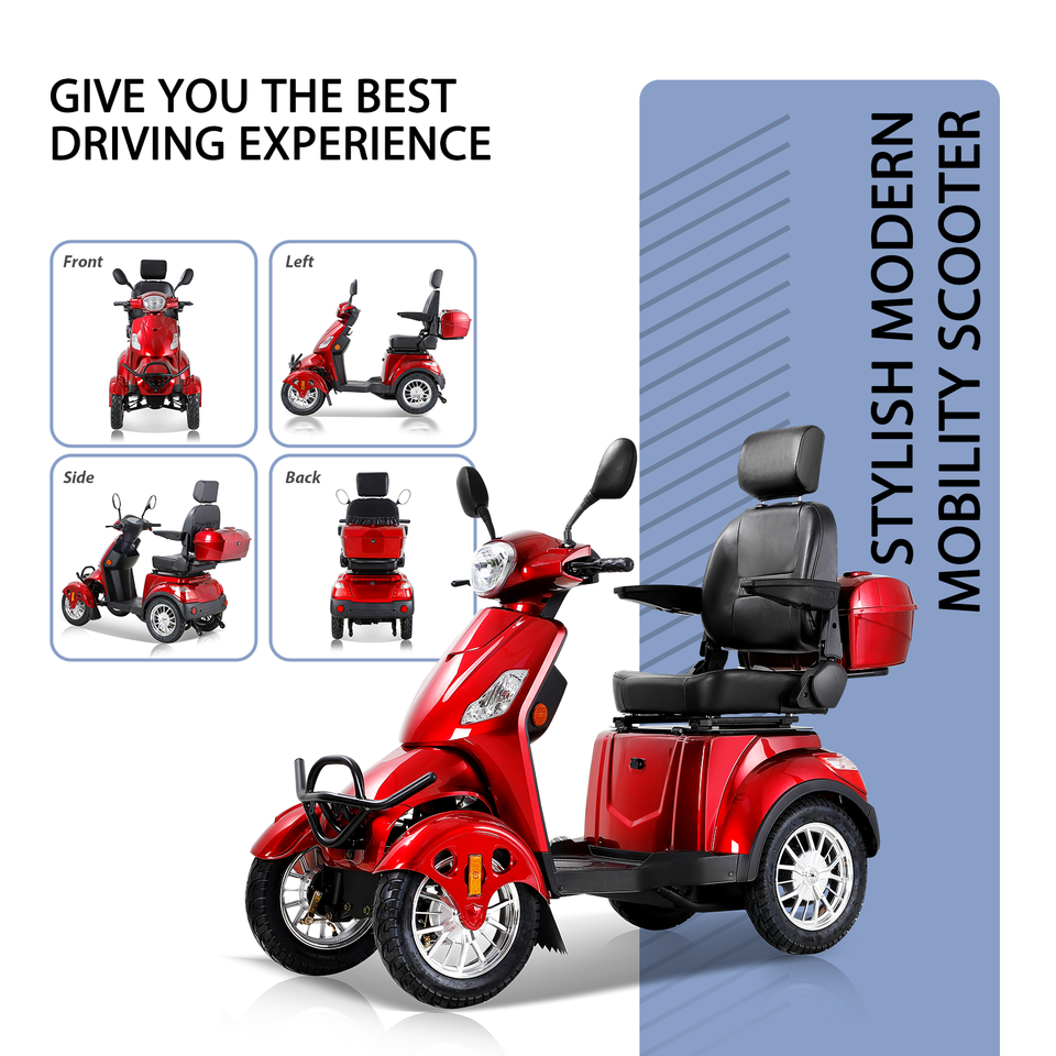 Four-Wheel Travel Mobility Scooter 800W 60V20AH Battery Motor for ...