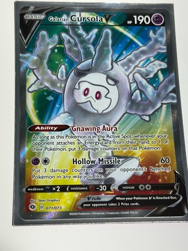 Galarian Cursola V 071/073 Champions Path NM Ultra Rare Full Art ...
