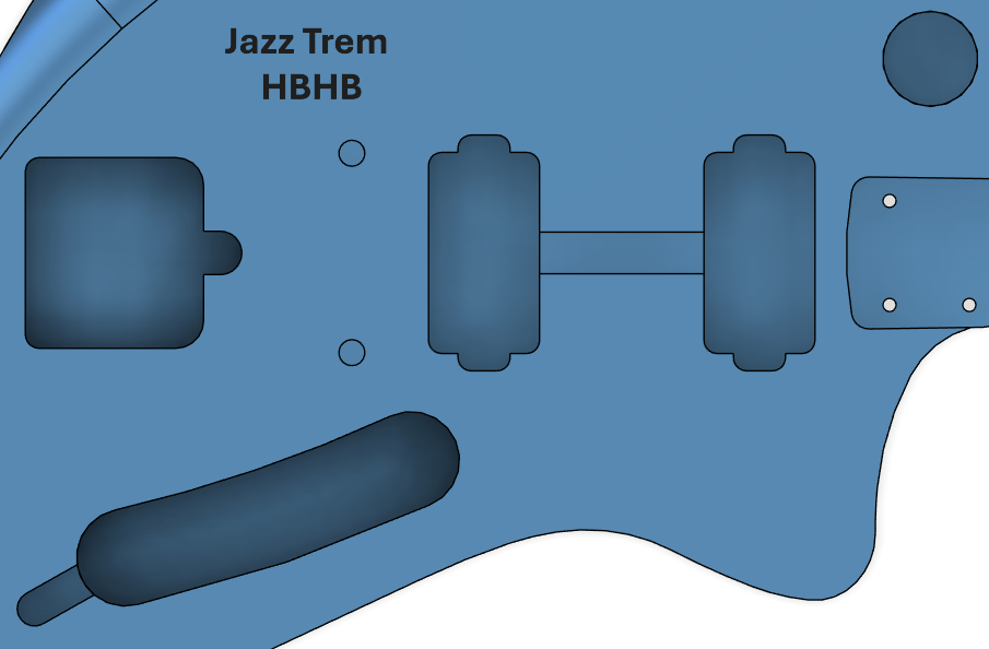 Meteora Guitar Body Ultra and Traditional Style Options- choose Bridge ...