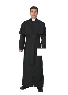 Adult Men's Priest Pastor Catholic Novelty Costume Robe SIZE L (with ...