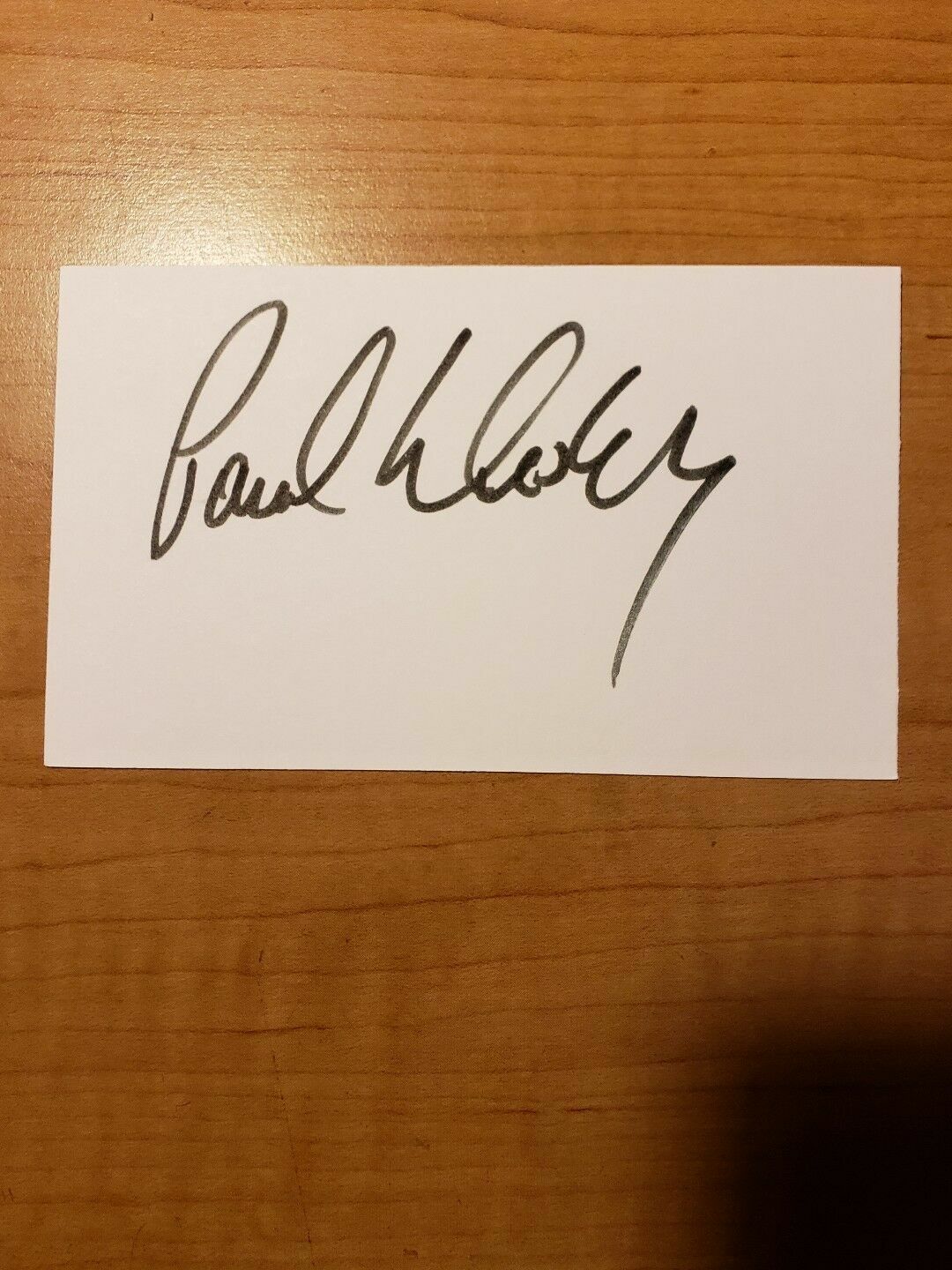 PAUL WESLEY - BOXER - AUTOGRAPH SIGNED - INDEX CARD -AUTHENTIC - A3249 ...