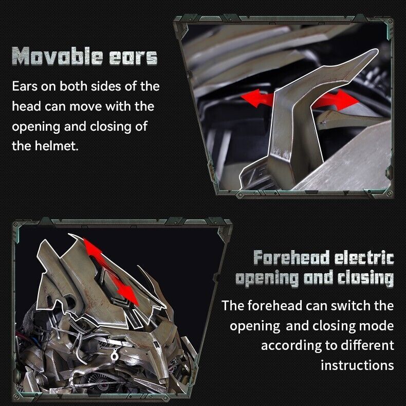 Megatron English Voice-Controlled Wearable 1/1 Helmet With LED Eye ...