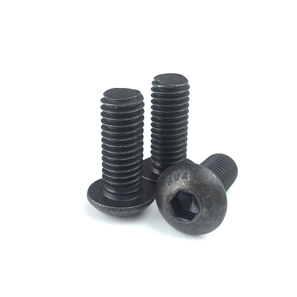 M5 5mm M5x0.8 black 10.9 Alloy Steel - Hex Socket BUTTON HEAD Screws ...