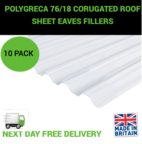 Palruf Greca 76 Corrugated PVC Roof Sheet Eaves Fillers | eBay