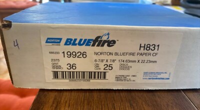 Norton Blue Fire Paper CF (6-7/8”x 7/8”) item # 19926 Grit 36 | eBay