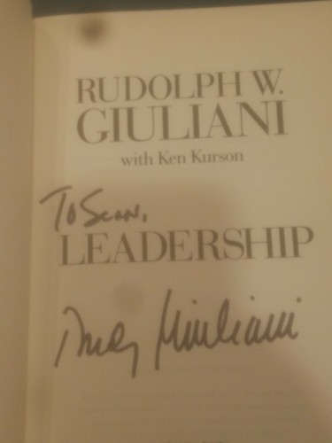 rudy giuliani signed book autographed auto leadership hardcover 1st ed ...