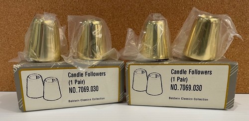 Baldwin Classics Collection Brass Candle Followers (2) Pair Made in USA ...