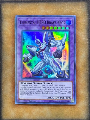 Yugioh Elemental HERO Brave Neos SAST-EN035 Super Rare 1st Ed LP | eBay