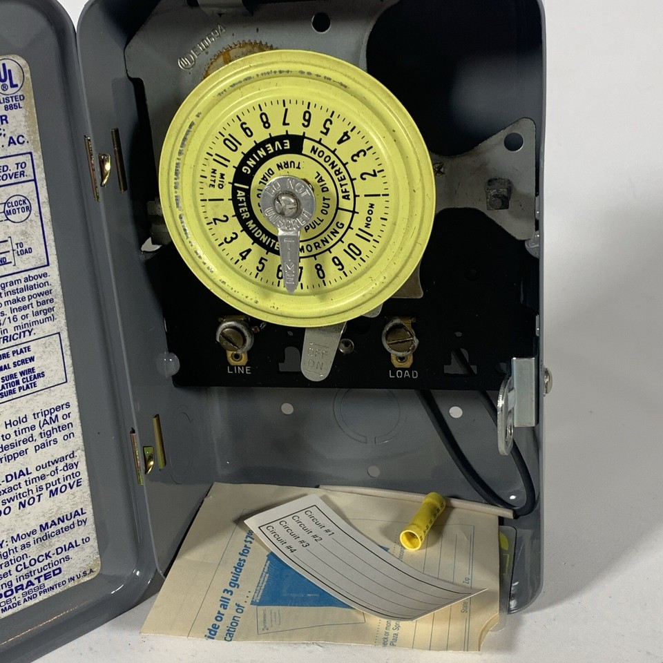 Intermatic T101R 120-Volt SPST 24 Hour Mechanical Time Switch & Outdoor ...
