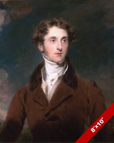 PORTRAIT OF A HANDSOME YOUNG MAN VICTORIAN ERA PAINTING ART REAL CANVAS ...