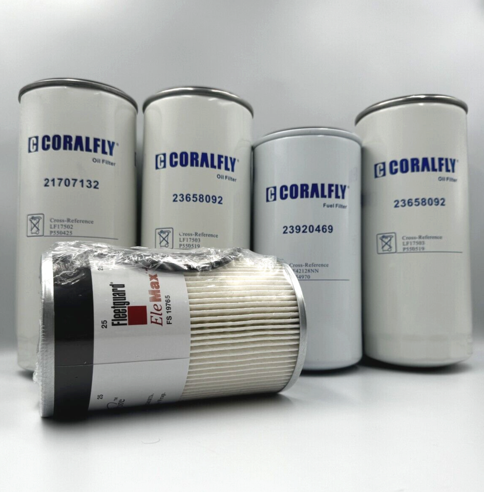 Filter Kit Volvo D13 Oil Fuel Filters 23658092 (2), 21707132, 23920469 ...