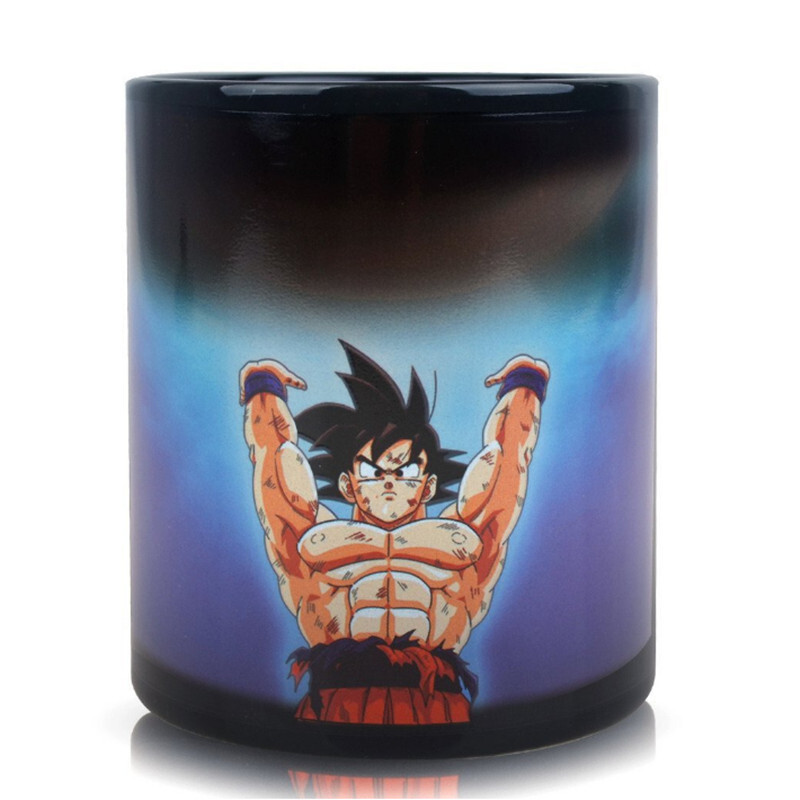 Dragonball-Z wukong Super Saiyan Power Up Heat Changing Coffee Mug Goku ...