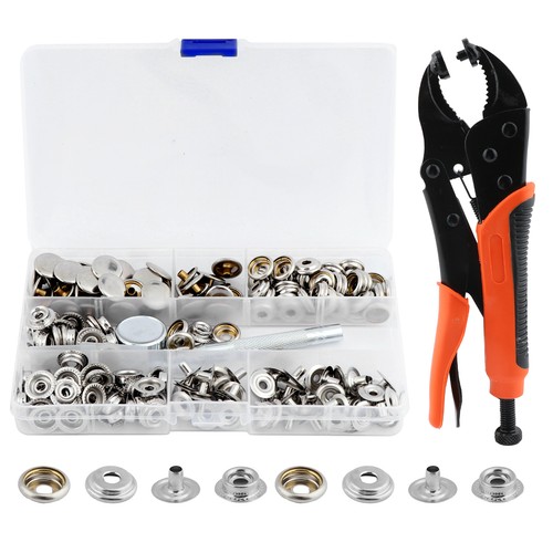 15mm Canvas Grommet Tool Kit With Plier Puncher Heavy Duty Storage Box ...
