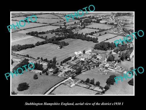 OLD 8x6 HISTORIC PHOTO STUBBINGTON HAMPSHIRE ENGLAND AERIAL VIEW c1930 ...