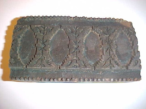 Printing Block Vintage Primitive Handmade Textile Printing Wood | eBay