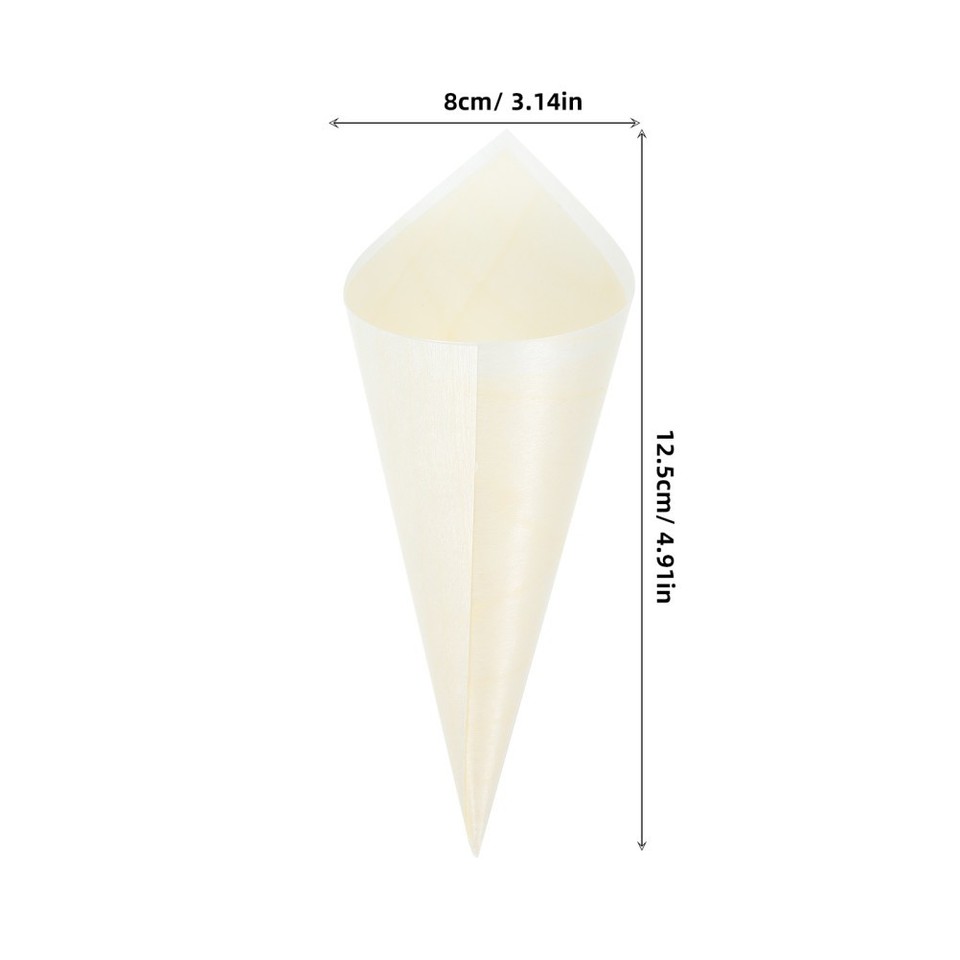 100 Pcs Food Cones for Charcuterie Hot Chocolate Ice Cream Containers ...