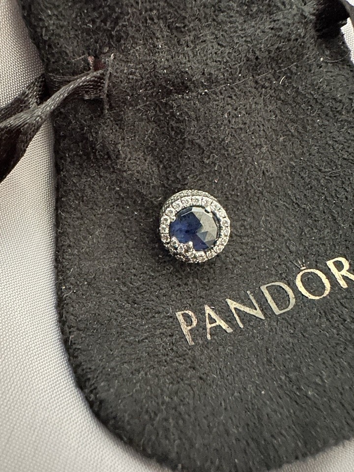 Authentic Dazzling Snowflake Pandora Blue CRYSTAL Charm With Pouch ALE ...