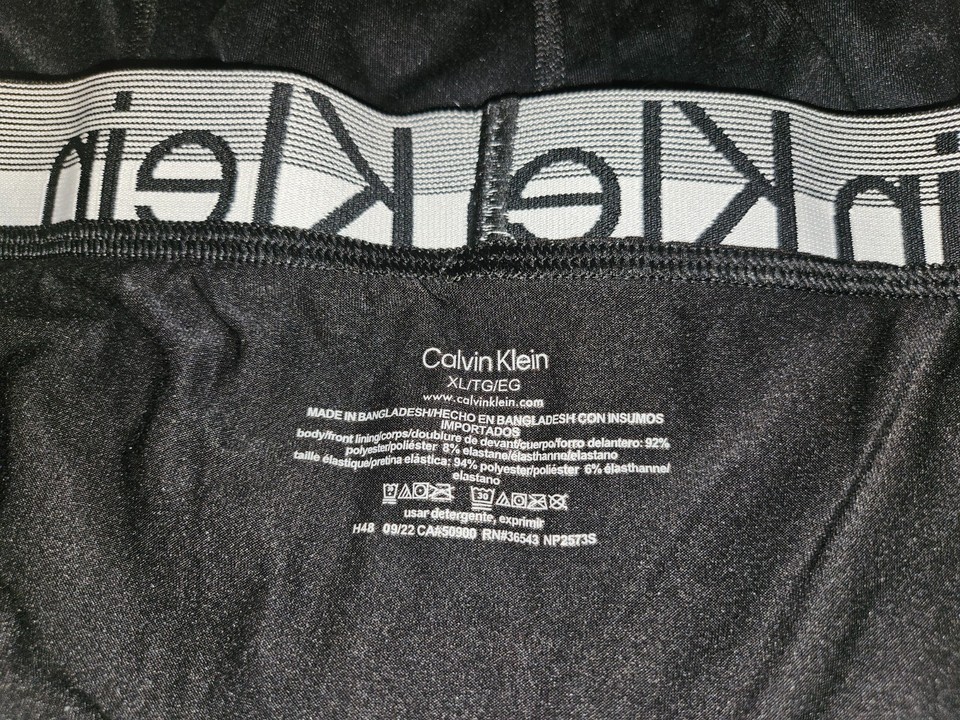 3 Pair Calvin Klein Boxer Brief Polyester/Spandex Microfiber Stretch XL ...