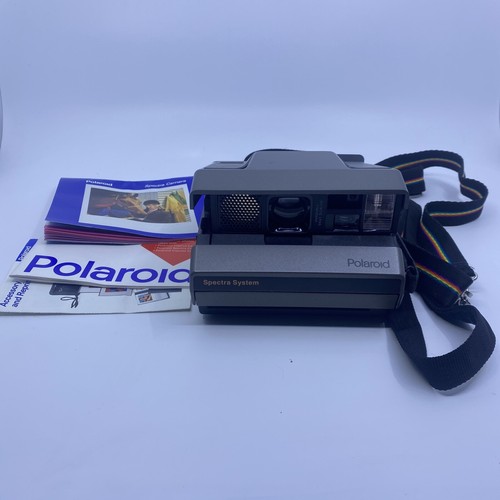 Polaroid Spectra System Flash Instant Camera Black Metallic Vtg 90s ...