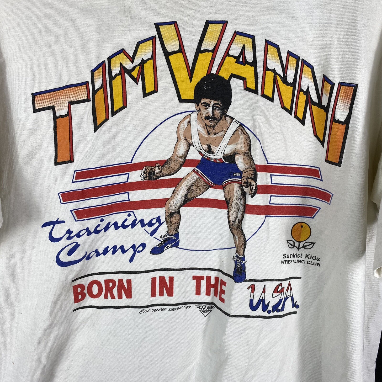 Vintage 80s 1987 Tim Vanni Wrestling Olympics Trainin… - Gem