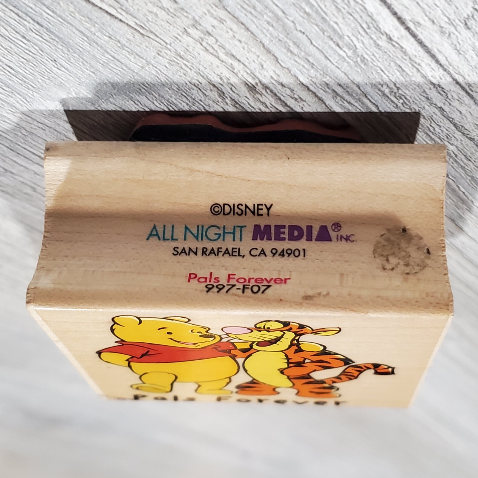 Lot of 4 Disney Winnie the Pooh Tigger Themed Wood Mounted Rubber ...