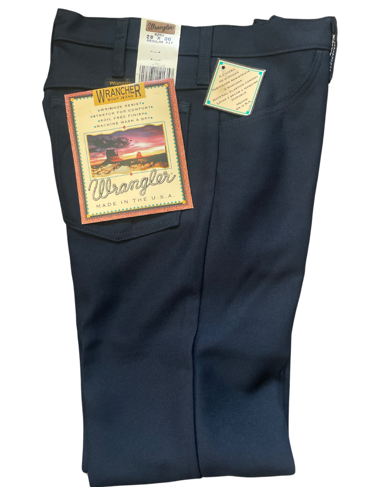 NWT Men's Wrangler® Wrancher Navy 82NV Polyester Dress Pants Multi Size ...