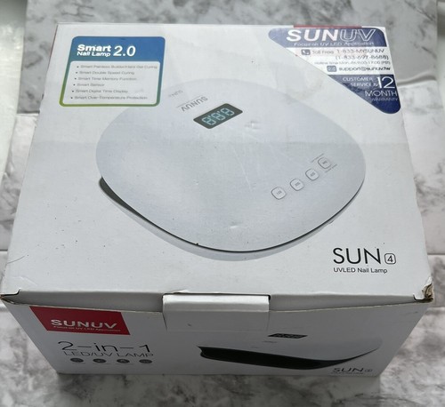 SunUV Sun4 Smart 2.0 UV LED Nail Light Dryer for Gel Polish 2-in-1 Lamp ...