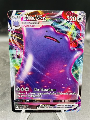 Pokemon Ditto VMAX 051/072 Shining Fates Ultra Rare Full Art Holo NM ...