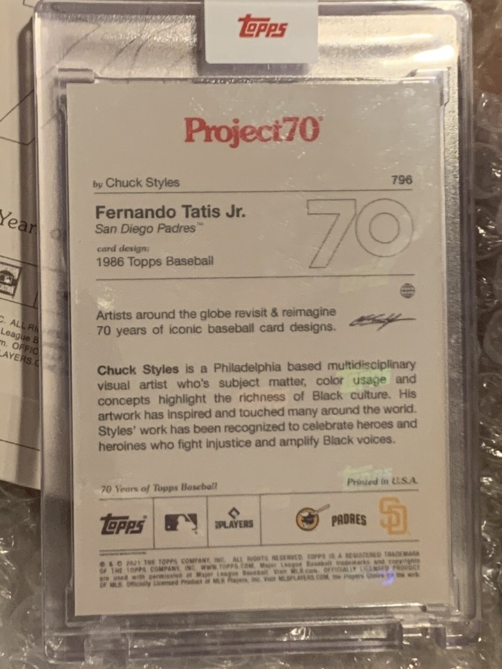 Topps Project 70 Fernando Tatis Jr. #796 by Chuck Styles | eBay