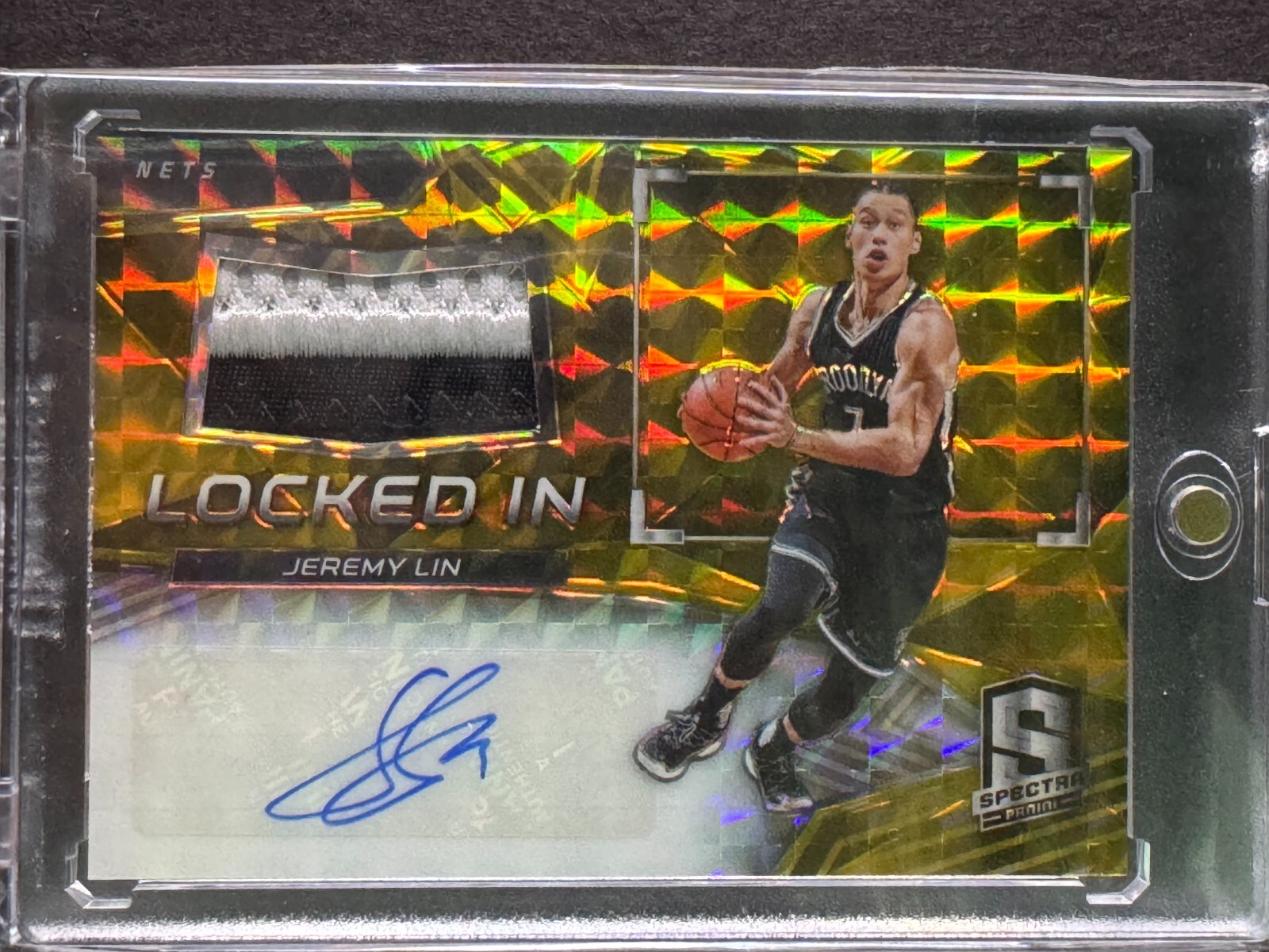 Jeremy Lin 2016 Spectra #31 Locked In Autographed Memorabilia - Nebula ...