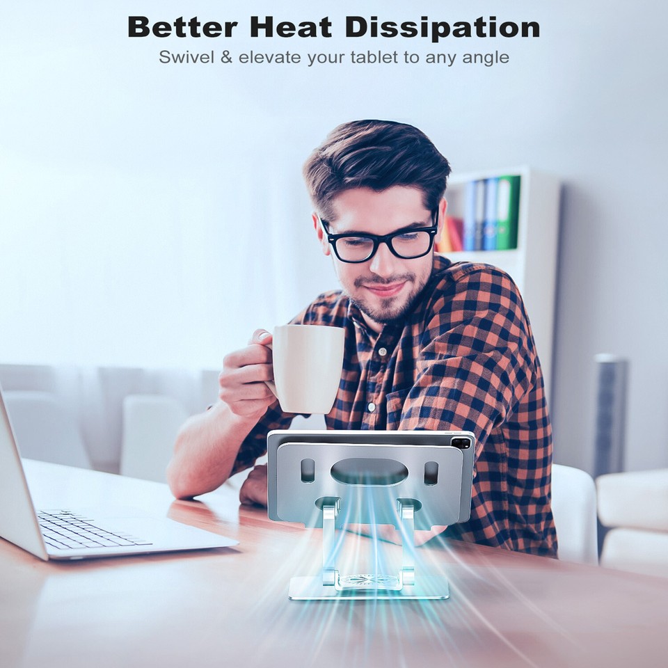 Tablet Stand Adjustable with 360 Swivel Tablet Stand Holder For iPhone ...