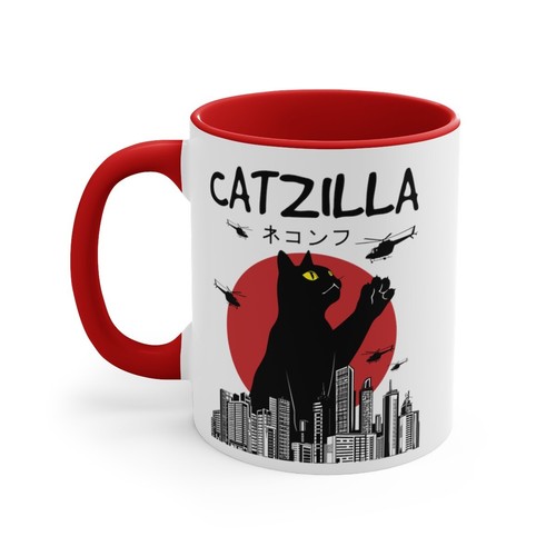 Mug Novelty Catzilla Cat Godzilla Parody Funny Gift | eBay Australia