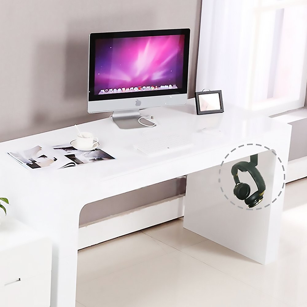 Headphone Stand Hanger Holder Dual Headset Tape Under Desk Hook Clever ...