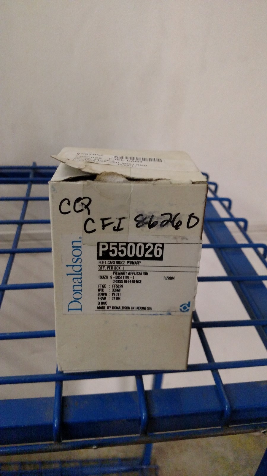 DONALDSON P550026 - Fuel filter cross reference