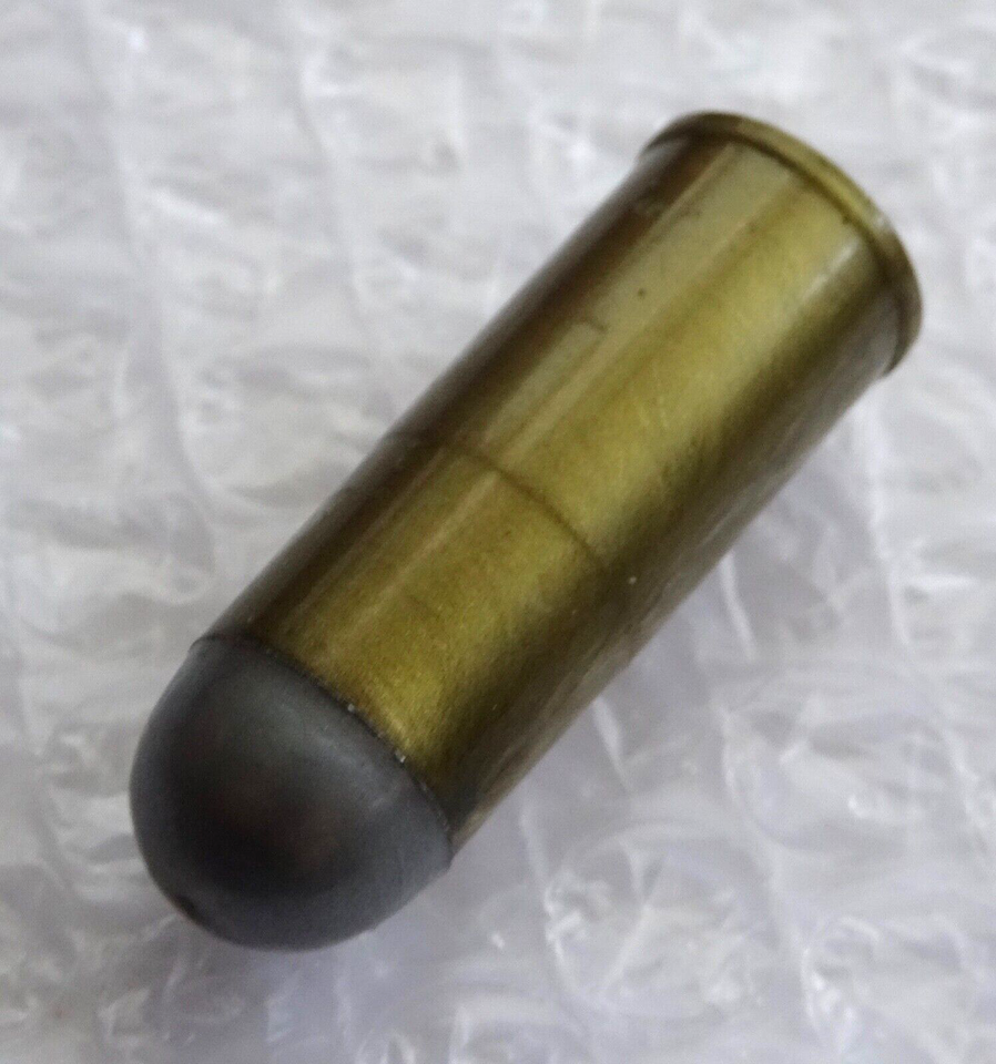 mINIATURE TOY LITTLE .45 BULLET SHAPED PLASTIC CAP CONTAINER VINTAGE ...