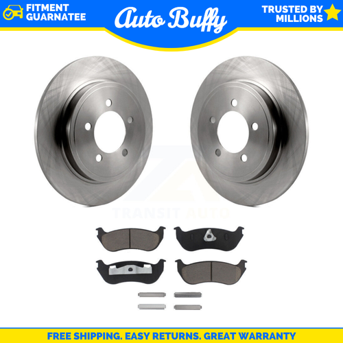 [Rear] Disc Brake Rotors & Ceramic Pad Kit For Ford Explorer Mercury ...