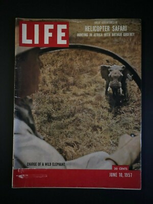 Life Magazine June 10 1957 Helicopter Safari | eBay