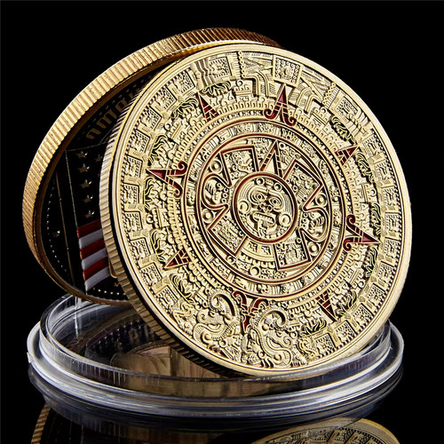 Mexico Mayan Aztec Calendar Prophecy Culture Gold Coin | eBay
