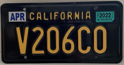 2022 California Legacy Black License Plate #V206C0 | eBay