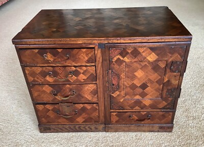 Japanese Parquetry Inlaid Cabinet Circa 1900 | eBay