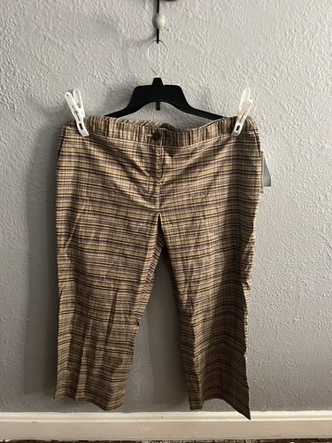 Liz golf Audra Tan Plaid Capris Size 16 Womens | eBay